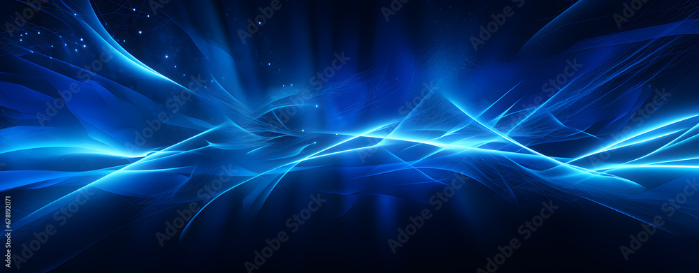 Glowing Blue and purple light rays on a black abstract background Stock ...