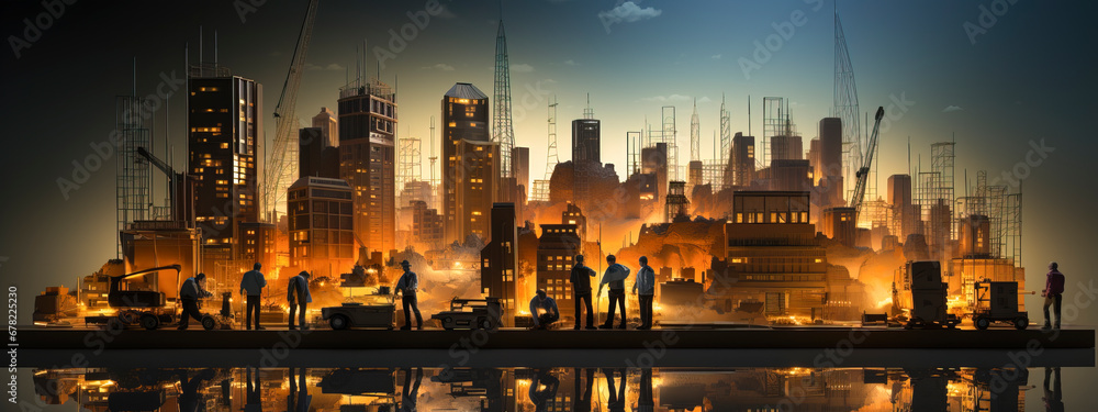 Architectural Evolution: Silhouettes of Progress at Urban Construction ...