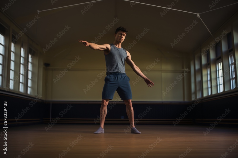 Foto de Stock Sports portrait photography of an active boy in his 20s ...