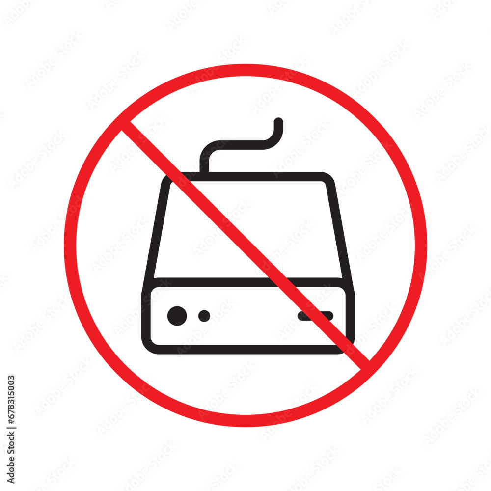 Forbidden Prohibited Warning, caution, attention, restriction. Hard ...