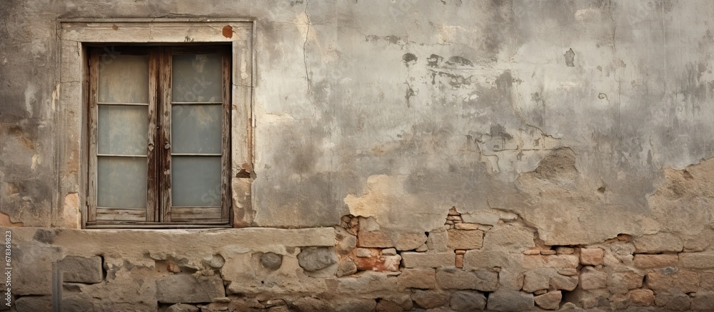vintage building the old stone wall showcased a grunge texture with a ...