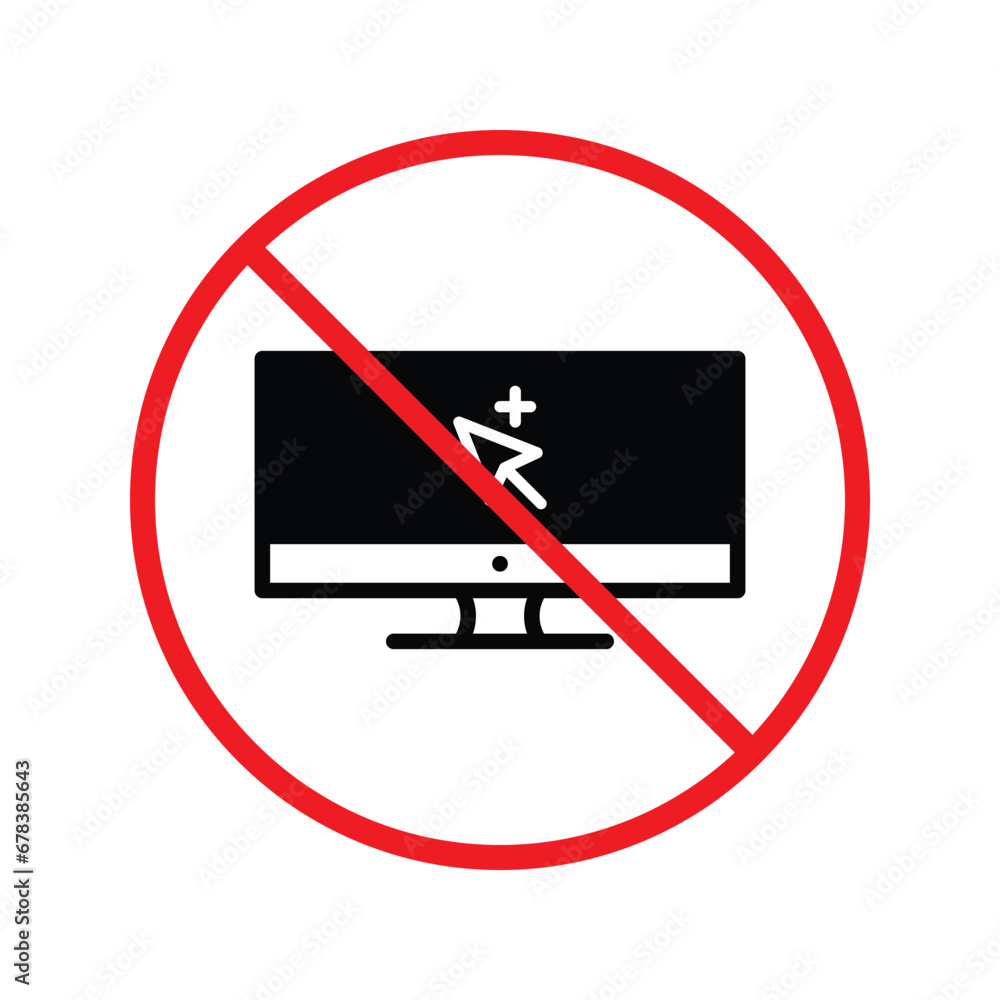 Forbidden Prohibited Warning, caution, attention, restriction label ...