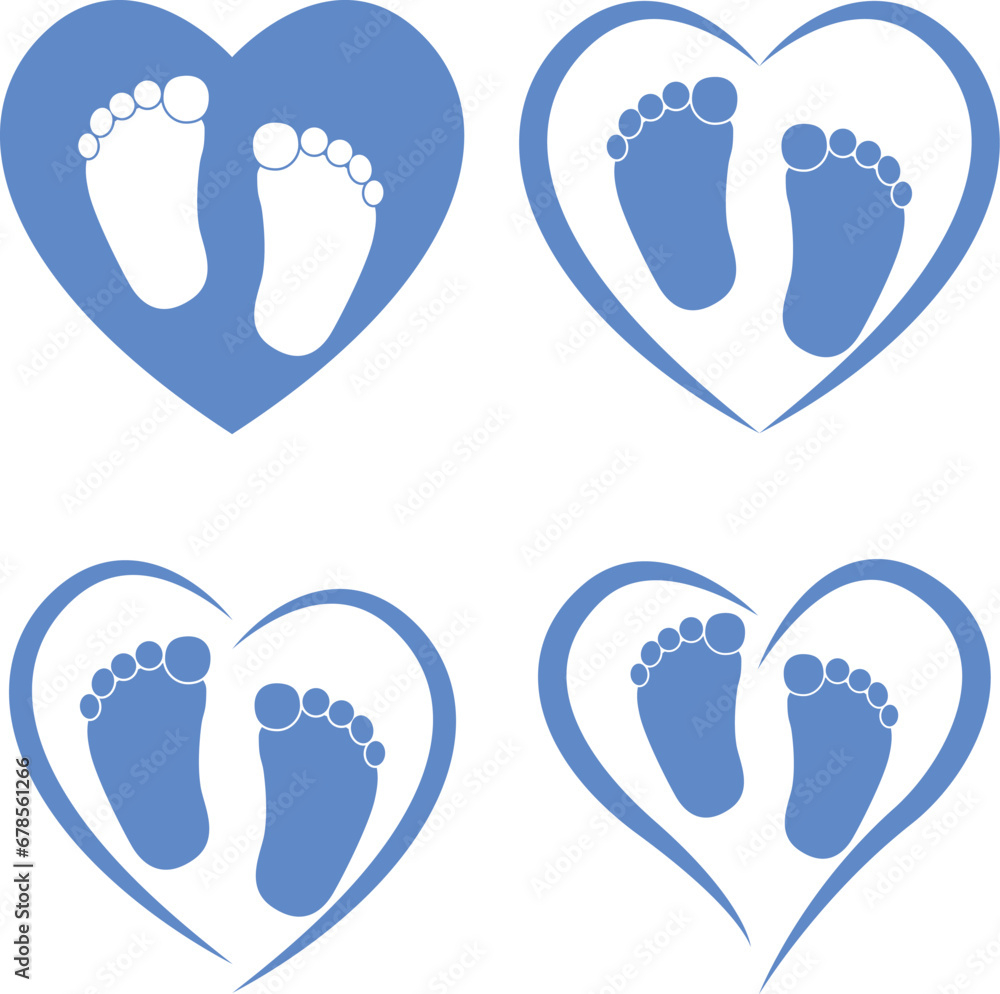 Baby Boy feet SVG Cut File for Cricut and Silhouette, EPS ,Vector, PNG ...