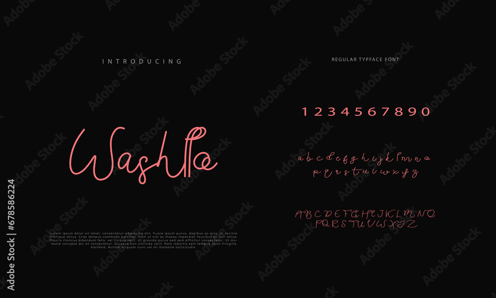Handwritten Script font. Hand drawn brush style modern calligraphy ...