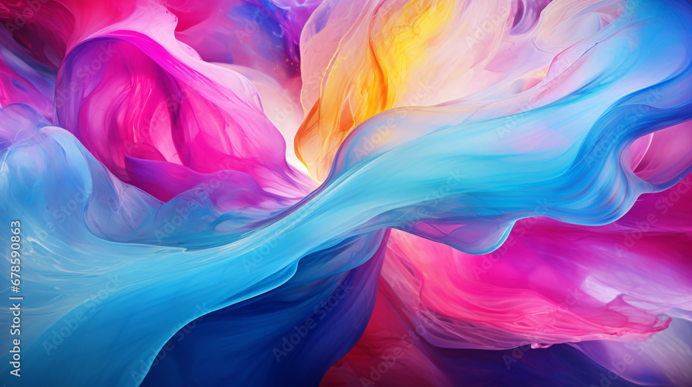 Colorful Abstract Background with Swirling Rainbow Colors and Light ...