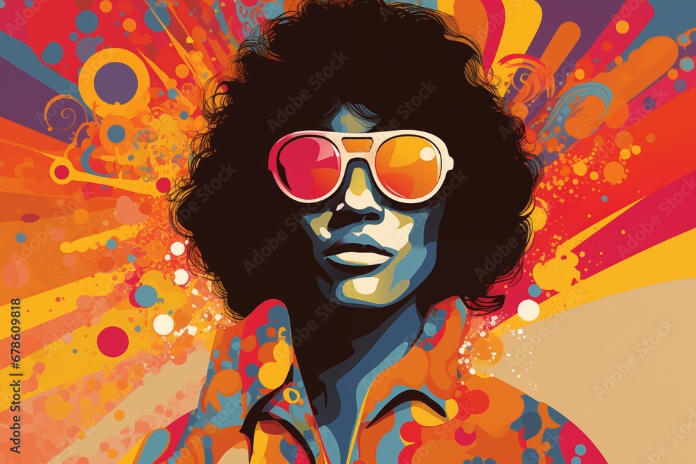 We want the funk 70 seventies retro poster style illustration, got to ...