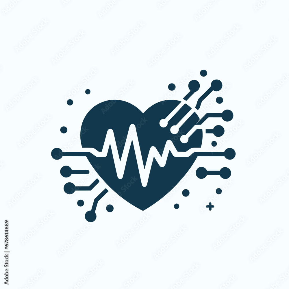 Medical software solutions monochrome glyph logo. User centricity ...