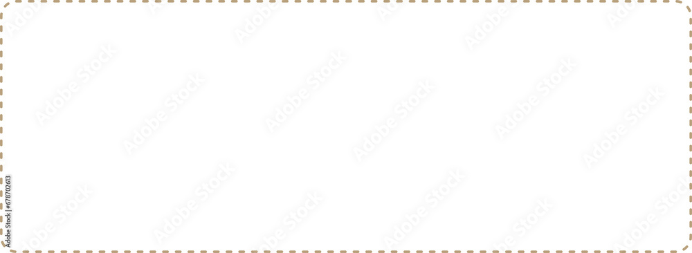 Long rectangle dash line frame, minimal style border ,png isolated on ...