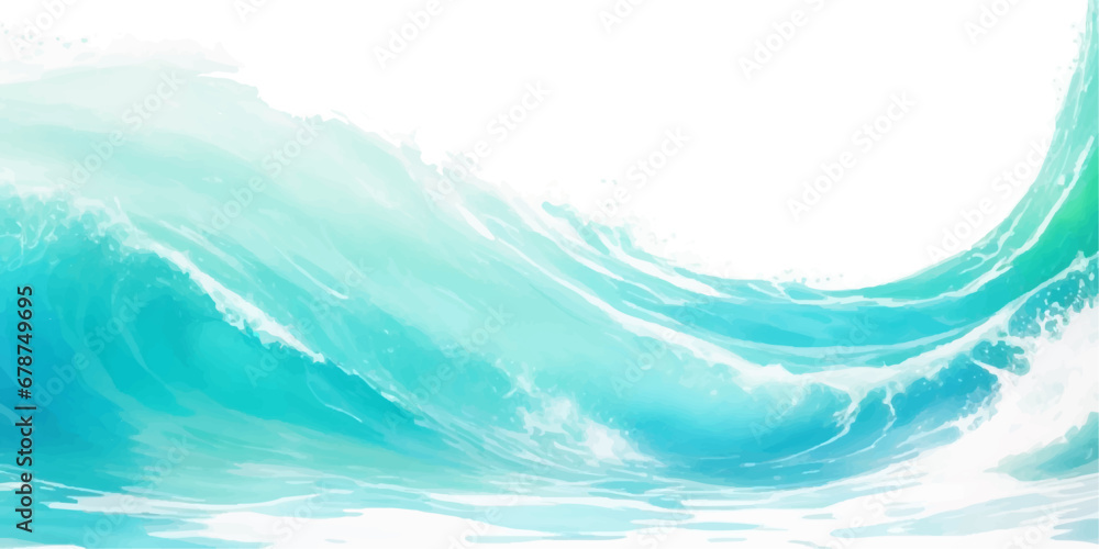 Transparent abstract soft blue and green abstract water color ocean ...