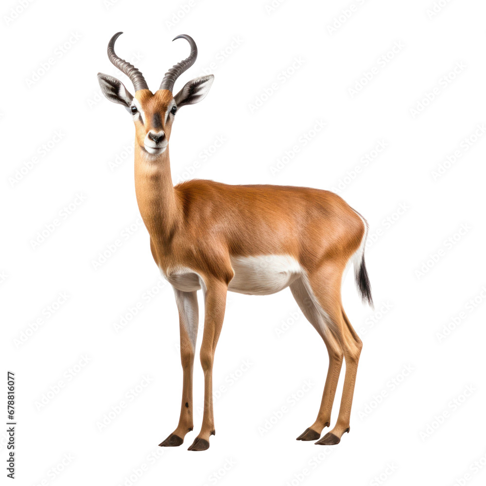 Beautiful antelope isolated on white or transparent background, png ...