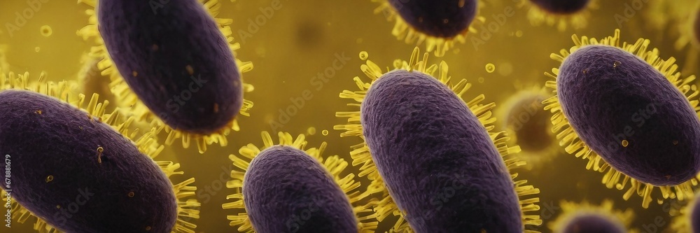 High-Resolution Microscopic View of Rod-Shaped Bacteria in a Clustered ...
