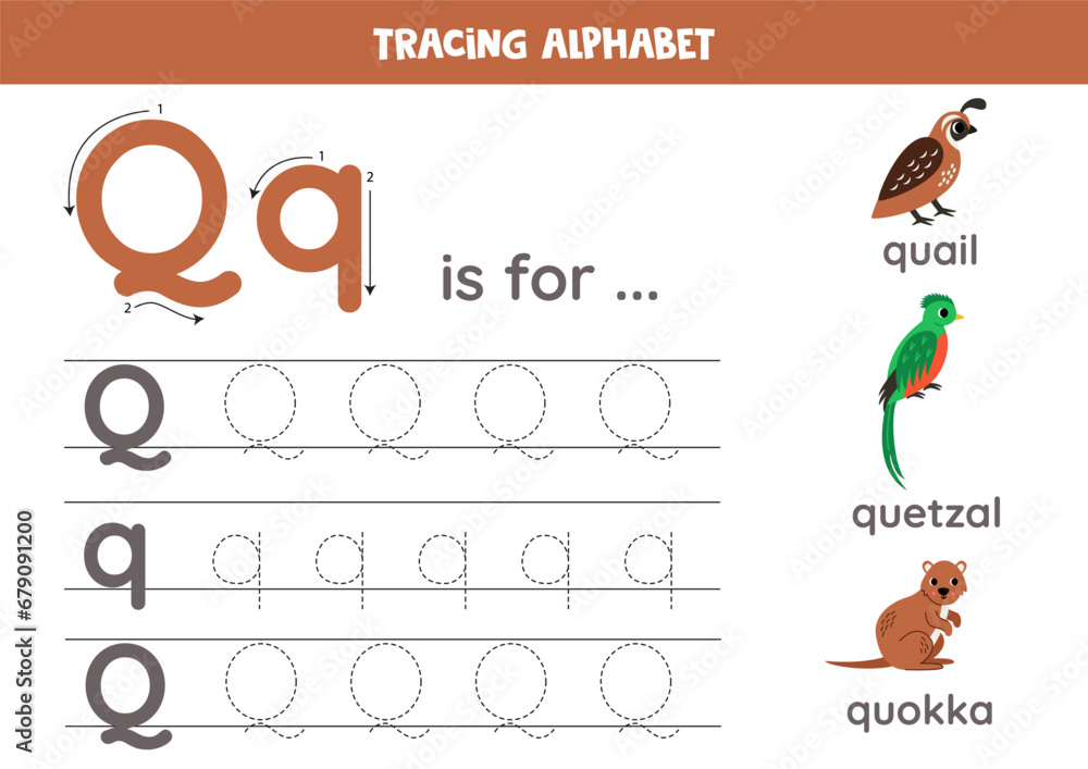 Tracing all letters of English alphabet. Preschool activity for kids ...