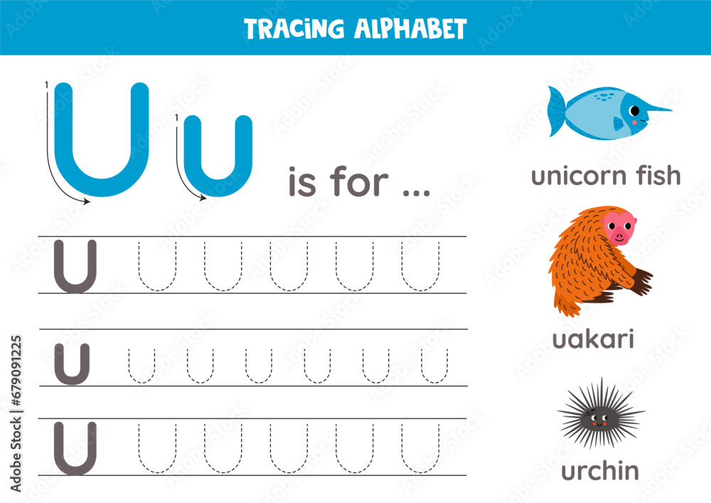 Tracing all letters of English alphabet. Preschool activity for kids ...