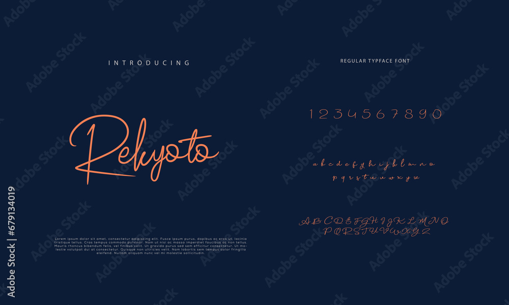Handwritten Script font. Hand drawn brush style modern calligraphy ...