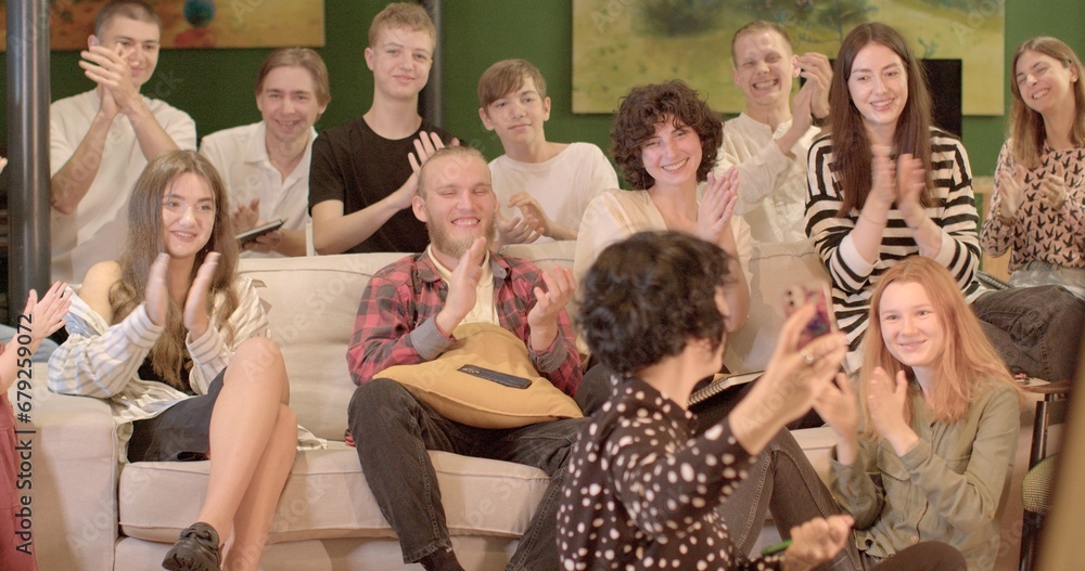 Positive motivation. Greeting closing Clapping is used as a greeting ...