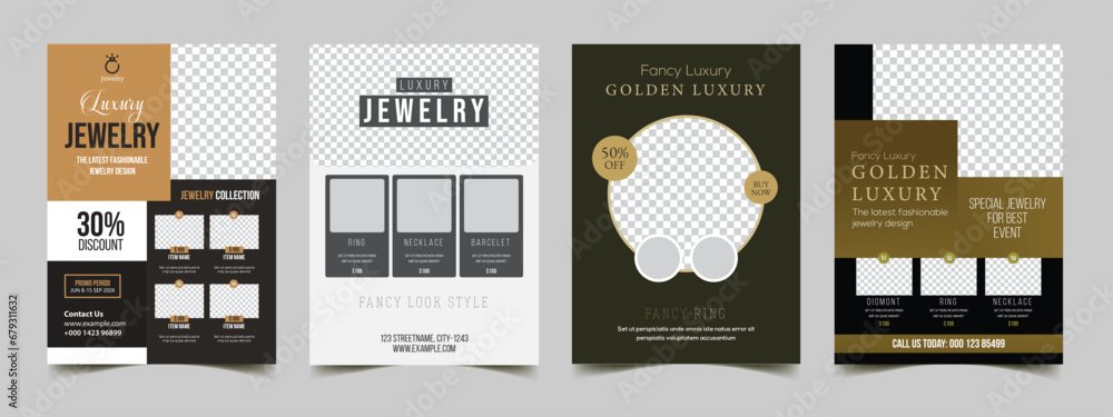 jewelry flyer design layout Stock Vector | Adobe Stock