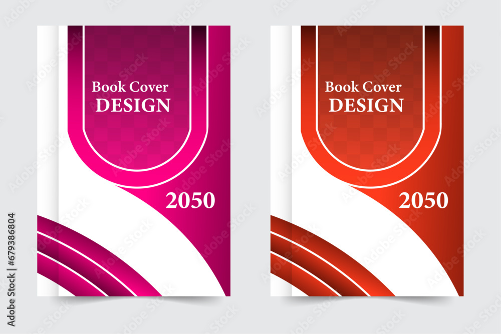 Modern Creative book cover A4 size book cover template for annual ...