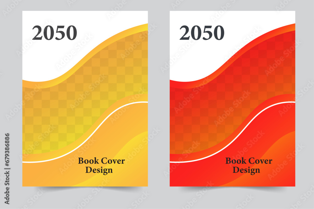Modern Creative book cover A4 size book cover template for annual ...