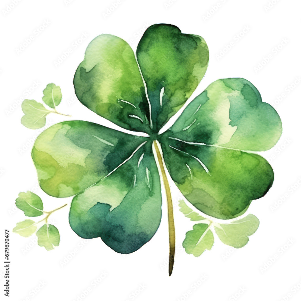 watercolor clover , shamrock st.patricks day Stock Illustration | Adobe ...
