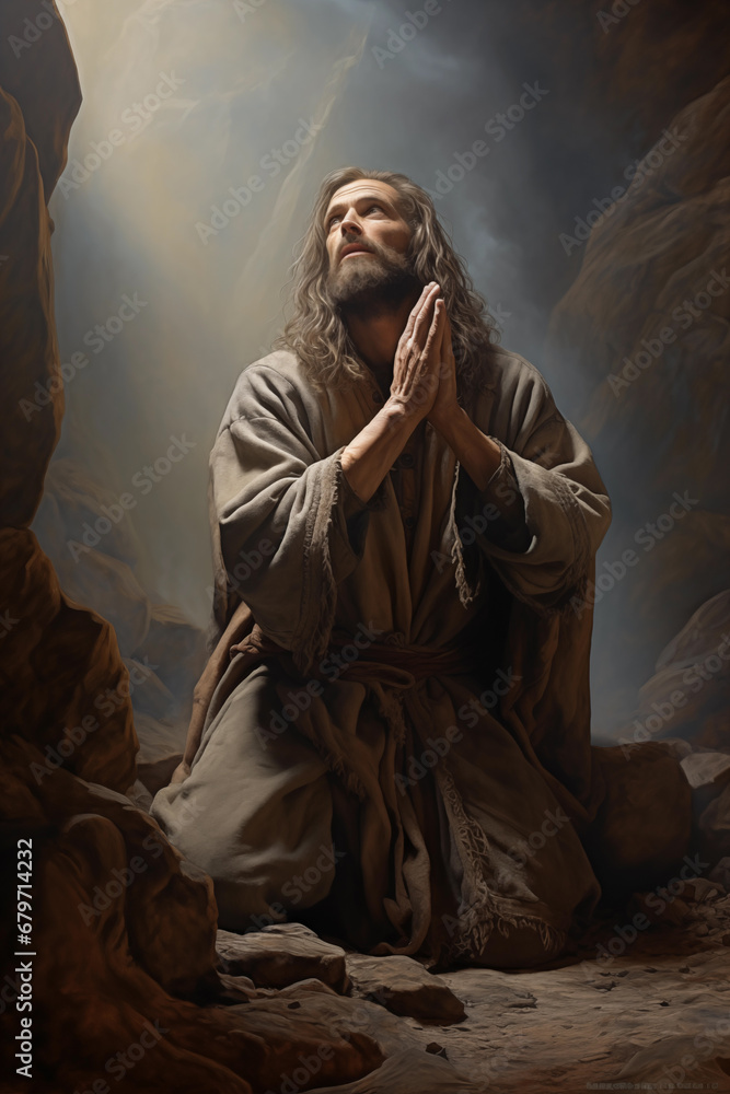 Jesus Christ in a solitary and quiet place to pray - Mark 1:35 - Luke 5 ...