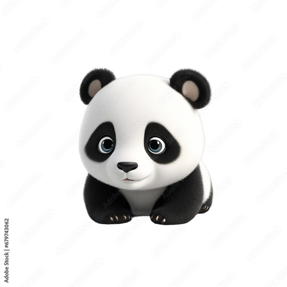 Cute Panda Bear Isolated on Transparent Background Clipart, png ...