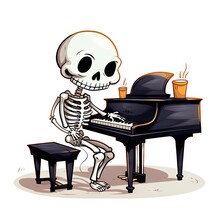 Skeleton Playing Piano 2 Free Stock Photo - Public Domain Pictures