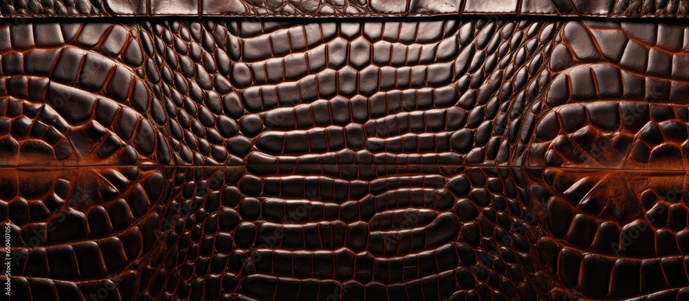 The abstract design on the leather frame mimicked the texture of ...