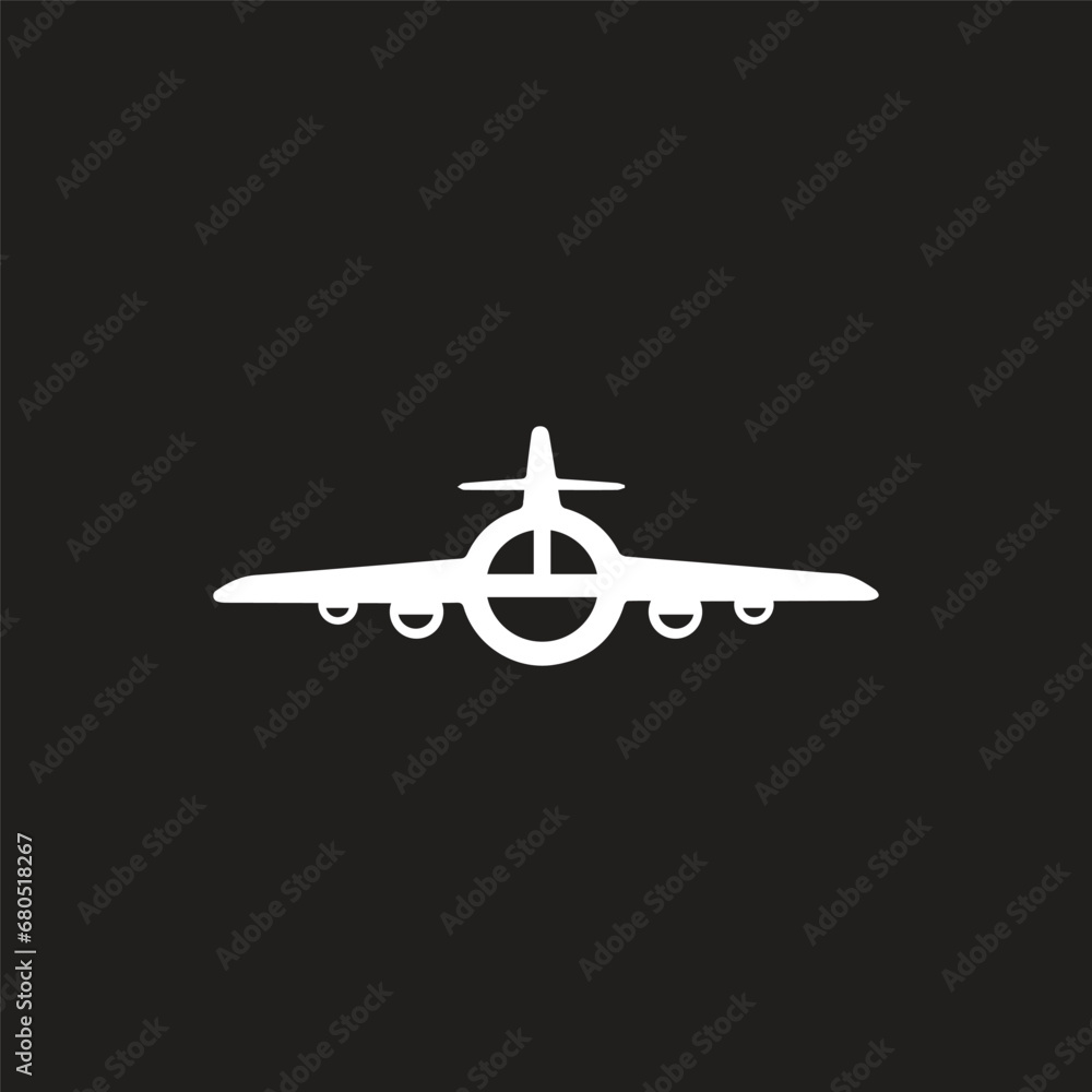Airplane icon takeoff logo black pictogram set vector or plane take off ...