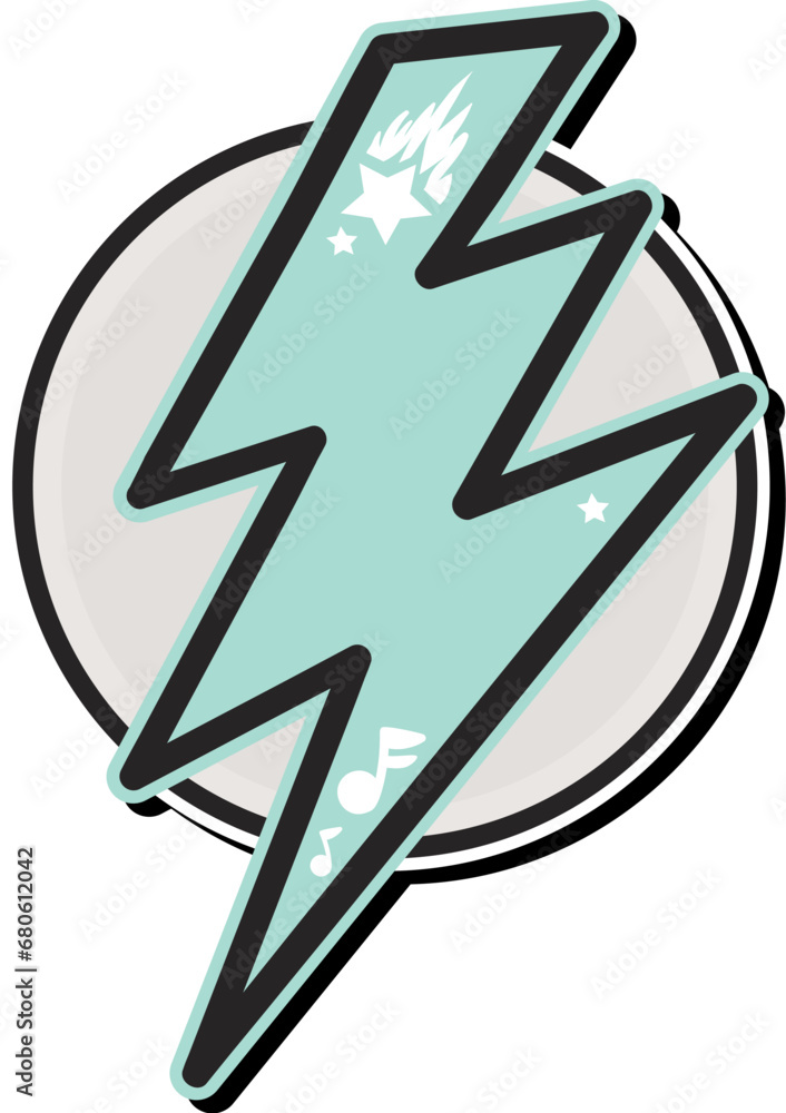 Colored logo emblem of Electric Lightning Discharge. Badge template for ...