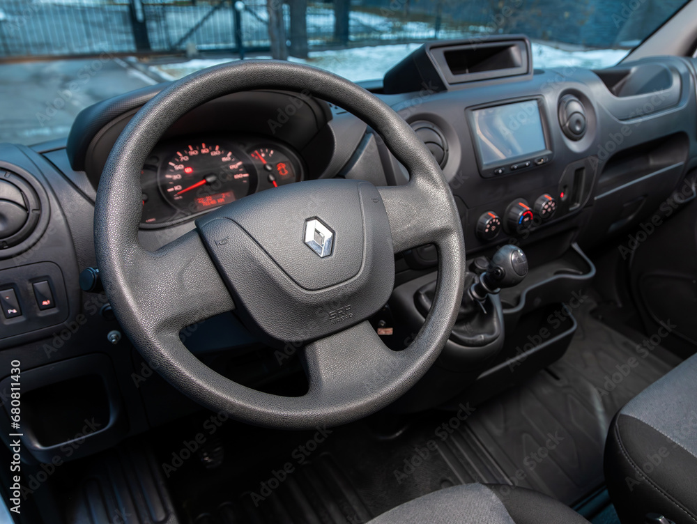 Novosibirsk, Russia - September 11 , 2023: Renault Master, Interior of ...