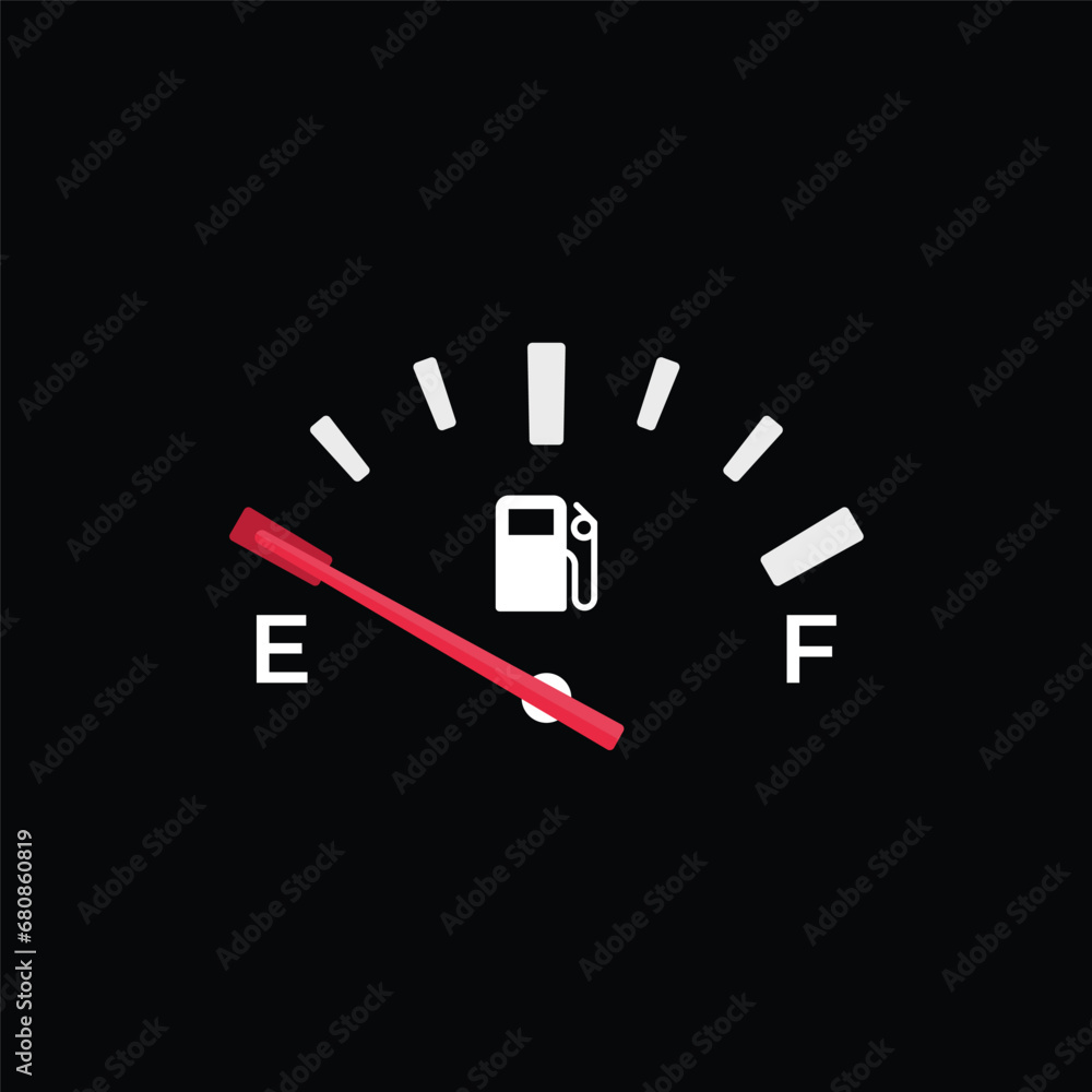 Fuel indicators gas meter. Gauge vector tank full icon. Car dial petrol ...