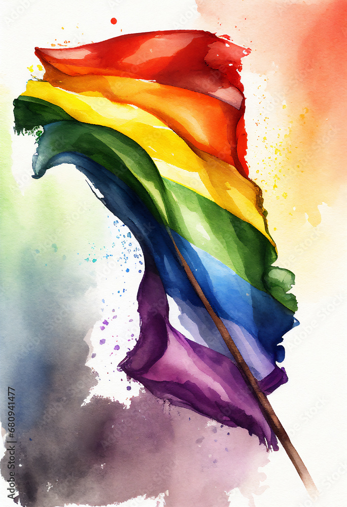 Abstract background colours of the Pride flag, the rainbow symbol of ...