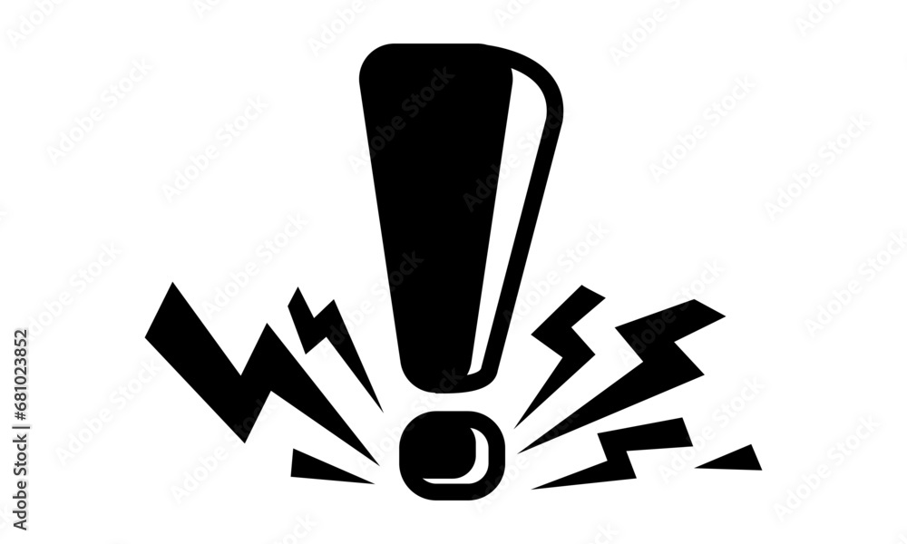 Warning , message exclamation mark icon. Attention, Symbol Caution ...