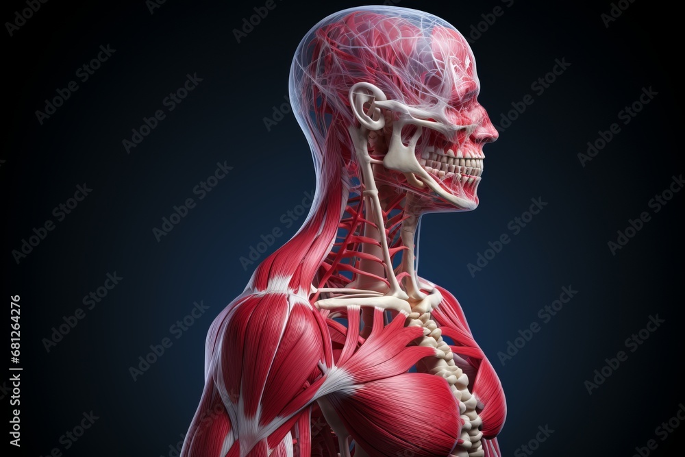 3D rendering medical illustration of male anatomy - shoulder joint ...