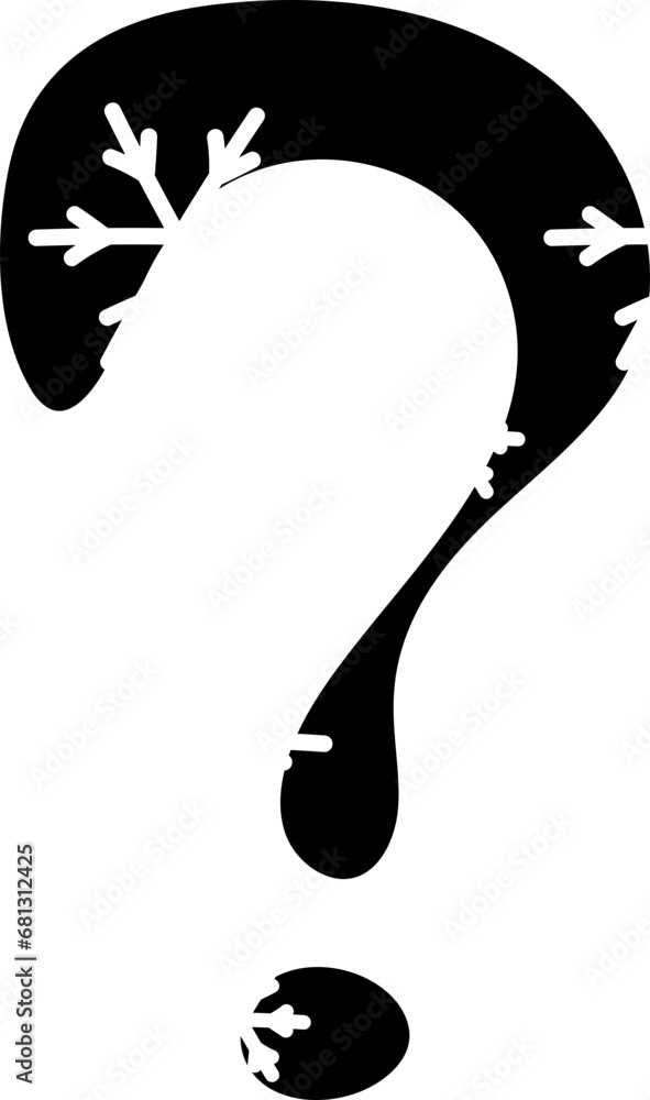 snowflake alphabet symbol sign question mark Stock Vector | Adobe Stock