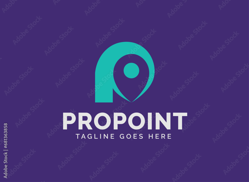 Introducing our "P Letter Point Pin Logo Design" – a seamless emblem ...