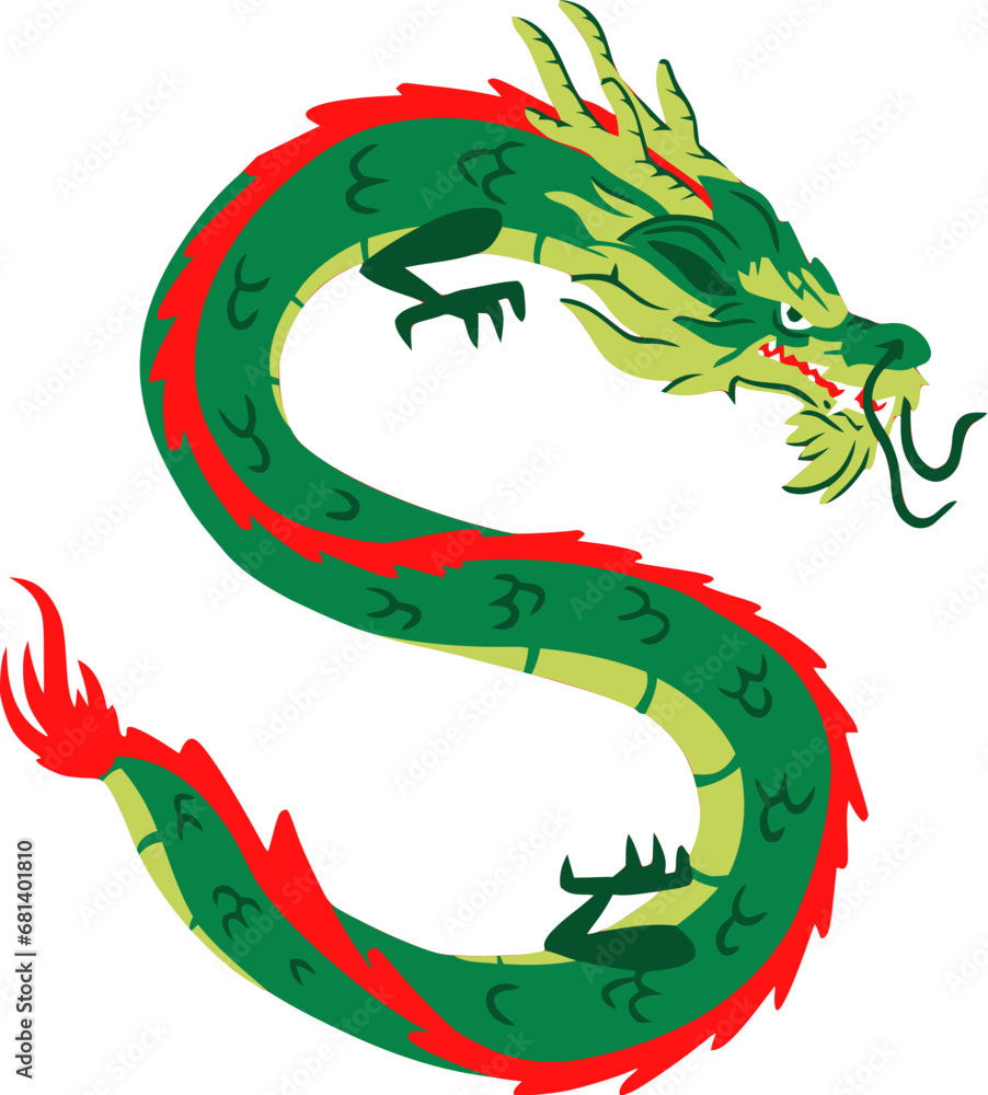 Dragon Pillar Letter S Stock Vector | Adobe Stock