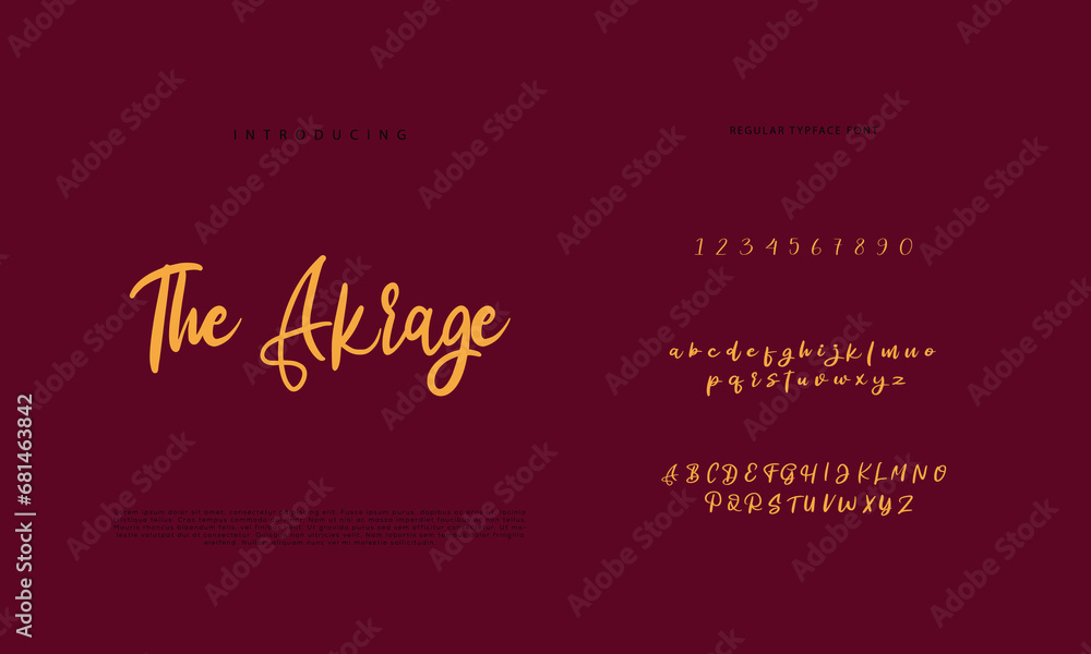 Handwritten Script font. Hand drawn brush style modern calligraphy ...