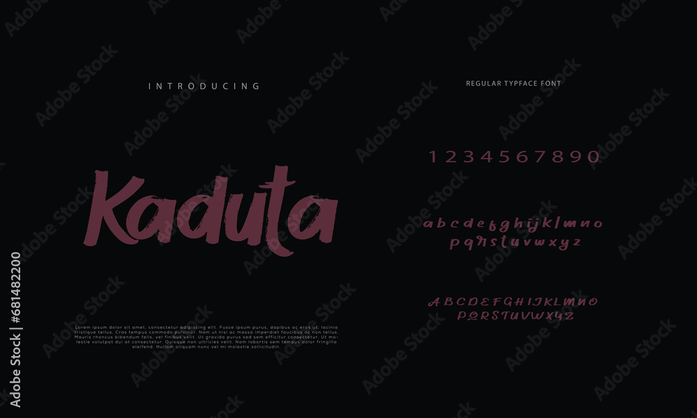 Handwritten Script font. Hand drawn brush style modern calligraphy ...