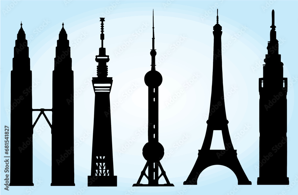 Famous towers, malls, structures and monuments around the world ...