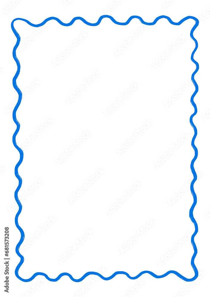 Marco azul con ondas para diseñar tarjetas, invitaciones, menús ...