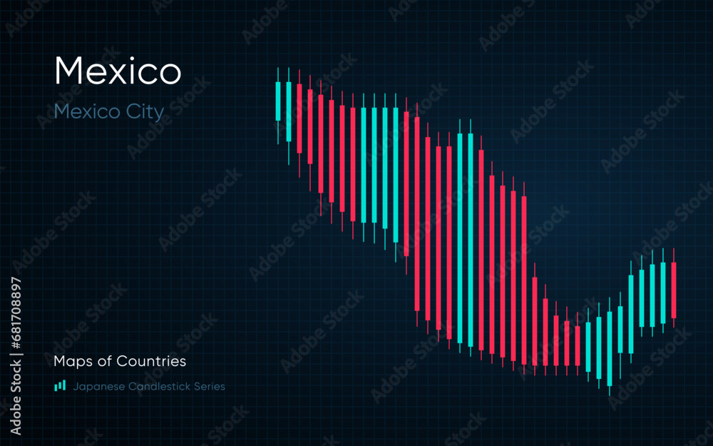 Mexico map is shown in a chart with bars and lines. Japanese ...