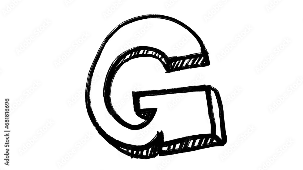 brush stroke hand drawn PNG image with transparent background alphabet ...