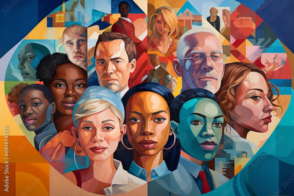 Unity in Learning Mural: An impactful mural depicting a diverse group ...
