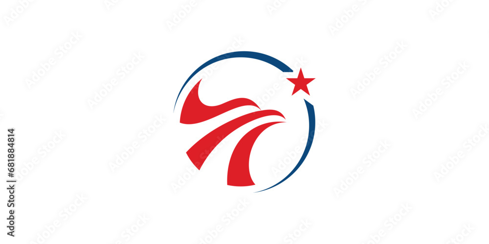 logo design combining a circle shape with an eagle. Stock Vector ...