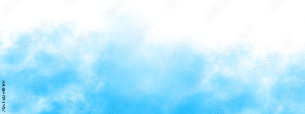 Light Blue Smoke transparent background. Realistic fog or mist texture ...