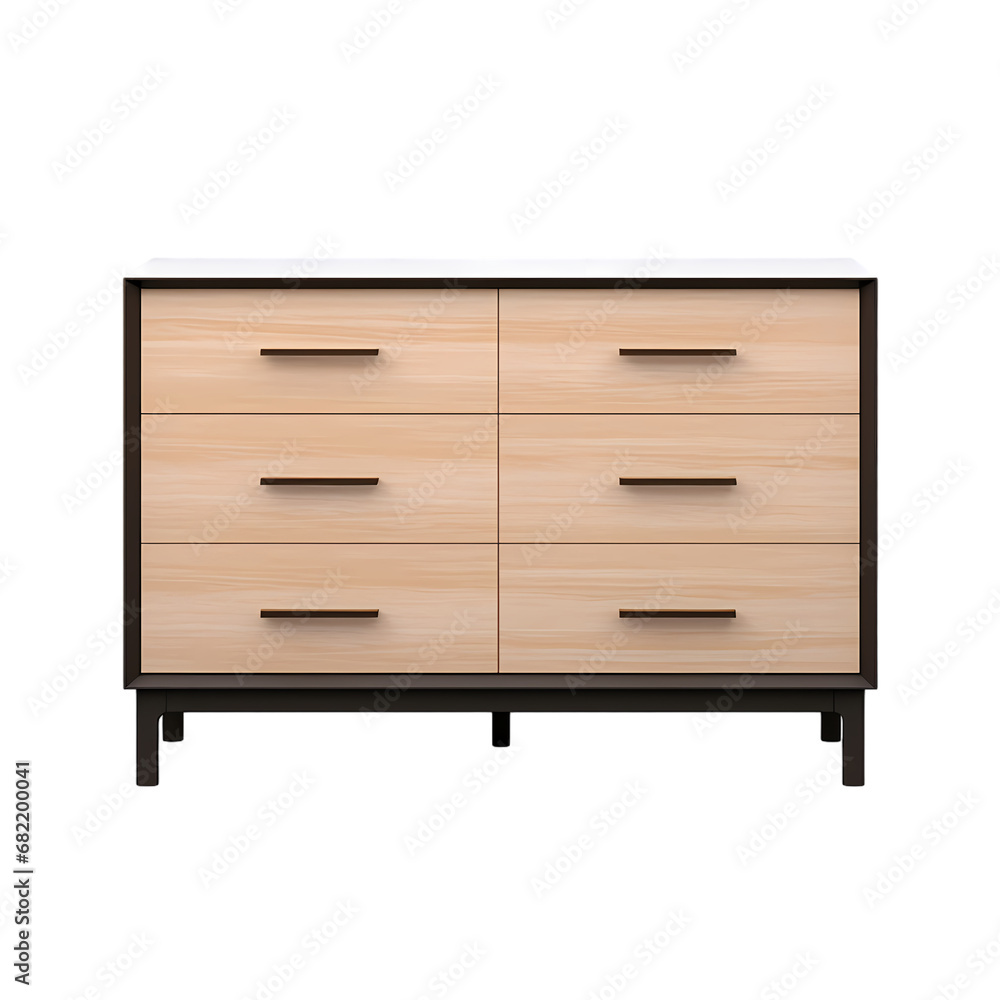 Dresser with drawers on transparent background, white background ...