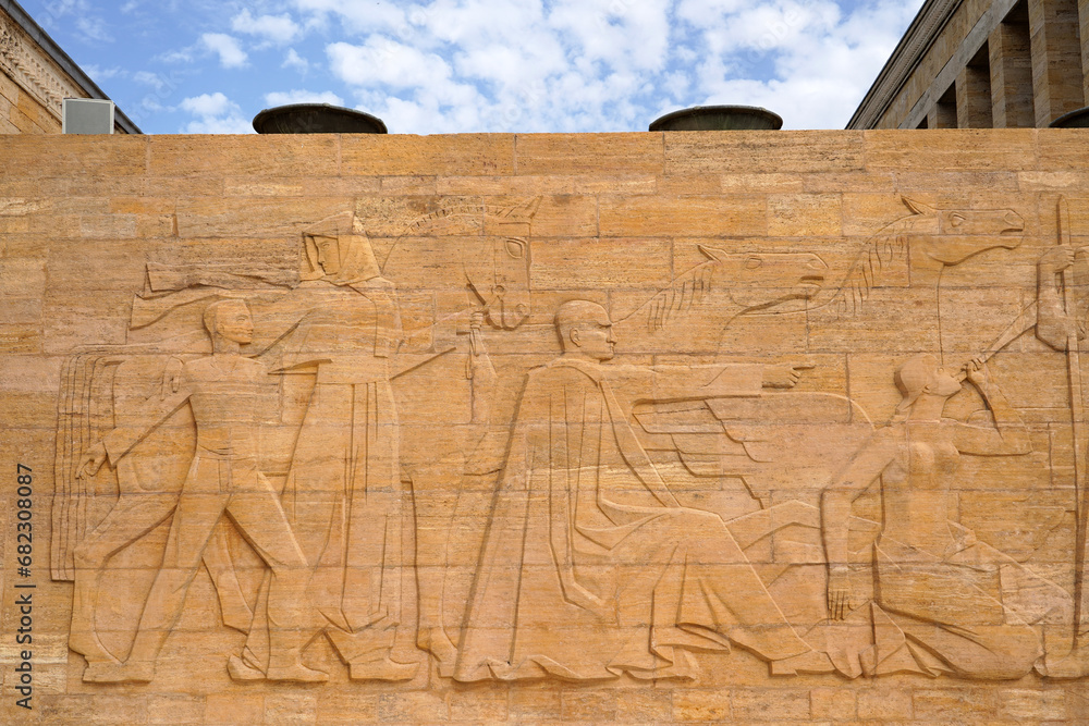 Anitkabir is the mausoleum of the founder of Turkish Republic, Mustafa ...