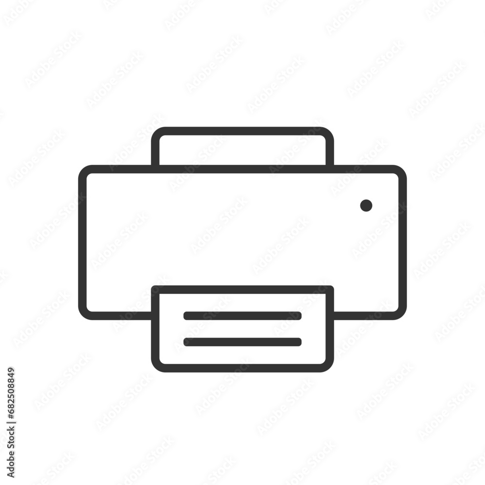 Printer outline icon Stock Vector | Adobe Stock