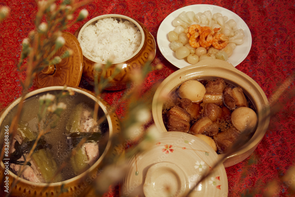 Amazing of Vietnamese food for Tet holiday in spring, it is traditional ...